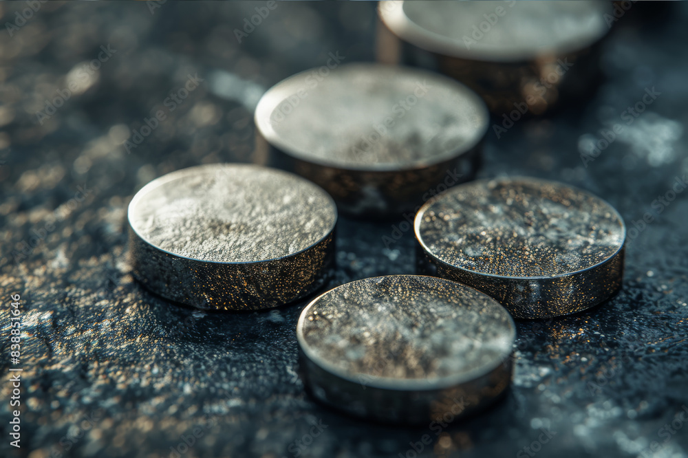 Nickel depicted in various stages of its lifecycle, emphasizing its ...