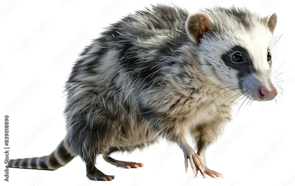 A opossum isolated on a transparent background PNG Stock Illustration ...