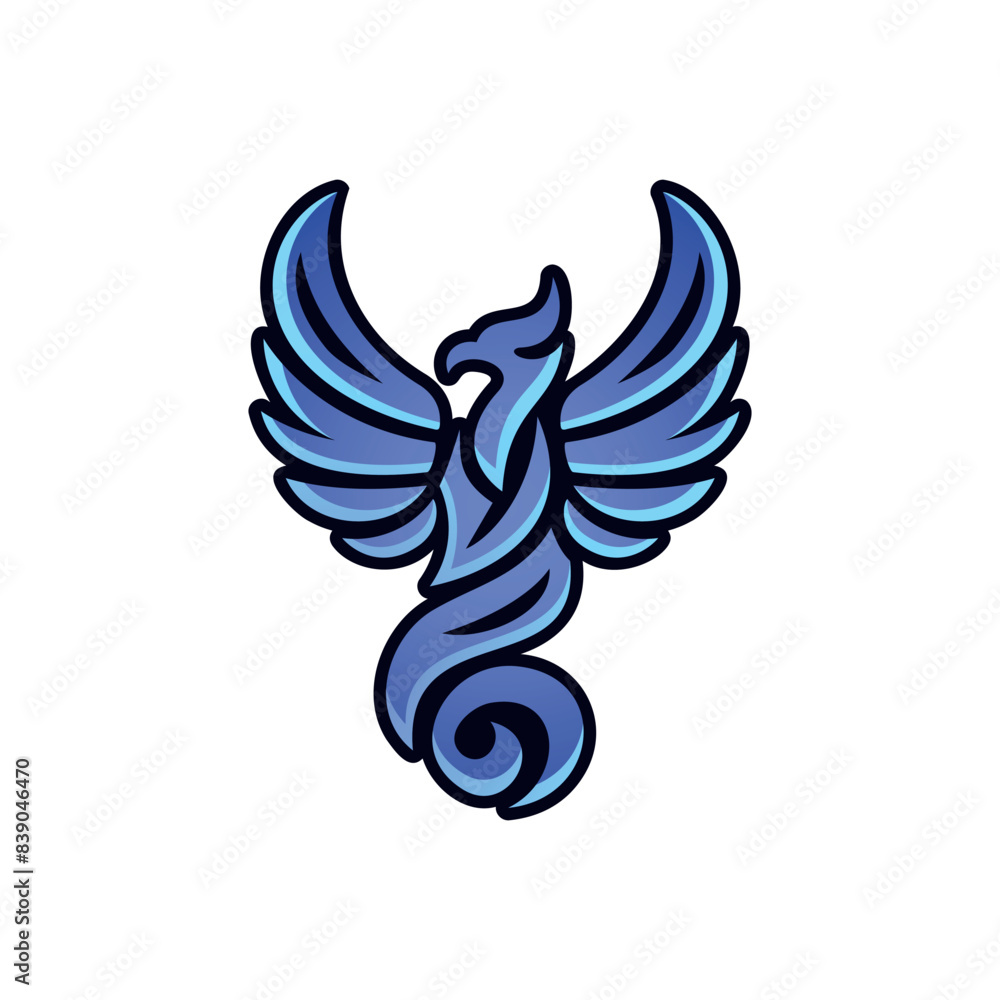 Garuda Illustration in Vibrant Gradient Color Isolated Background ...