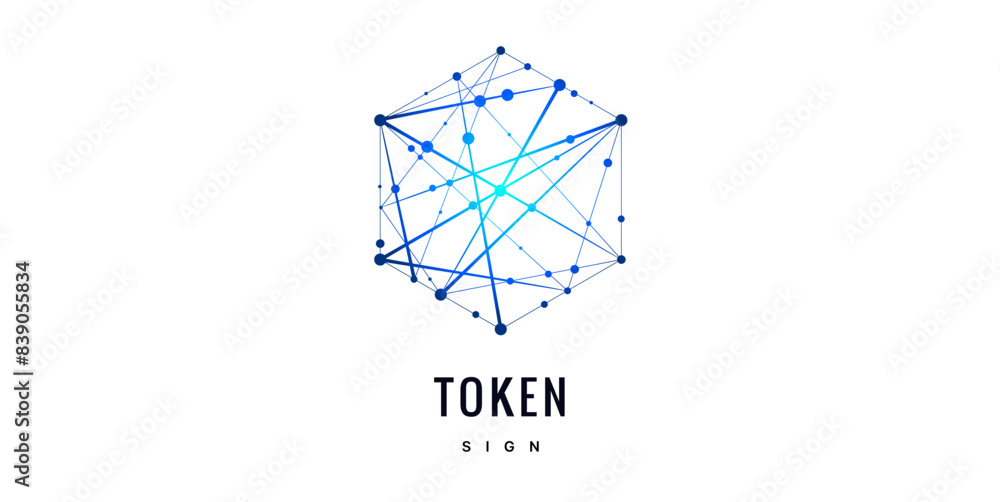 Sign, logo Blockchain. Symbol, logo for blockchain technology, logotype ...