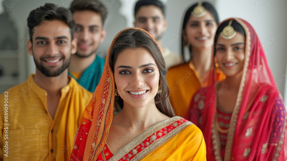 Indian People Celebrate Independence Day of India in Traditional Attire ...