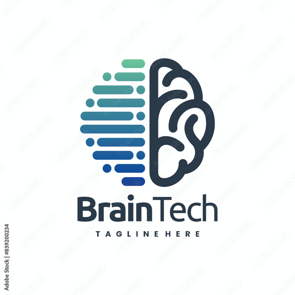 smart brain logo, brain logo Stock Vector | Adobe Stock