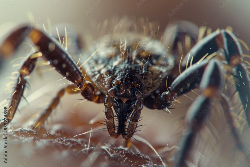 Insect monster bites, encephalitis tick macro dust mite, horrible ...