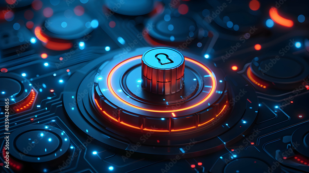 2d Vector Illustration Of Secure Database Icon With Database Symbol And Lock Emphasizing Cyber