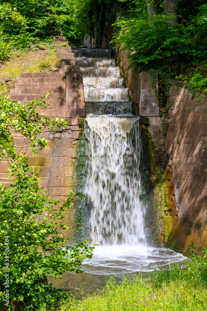 Cascade that flows from the “Deep Lake” reservoir into the water supply ...