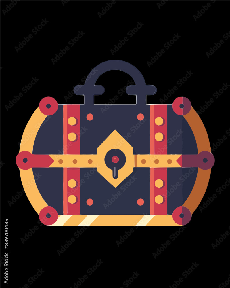 Navy blue fancy expensive luggage style hidden treasure chest. Full hd ...