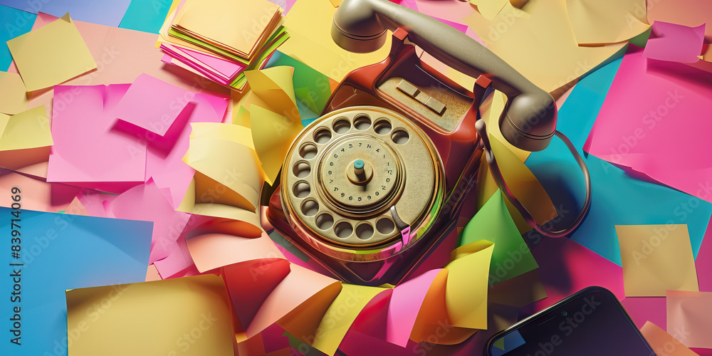 The Sticky Note Serpentine: A spiral of colorful sticky notes, winding ...