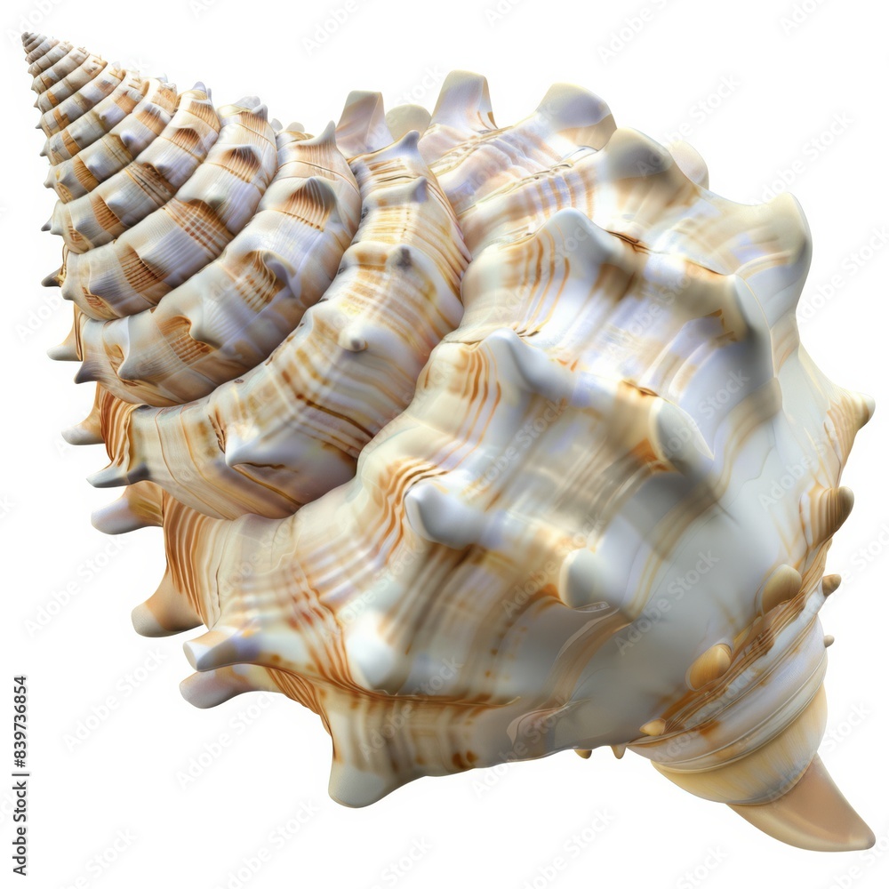 Seashell Isolated white background single object without shadow ...