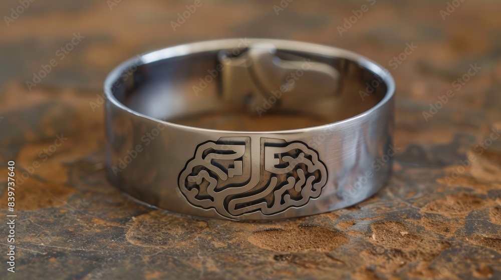 A support bracelet with the symbol of a brain and the phrase Eating ...