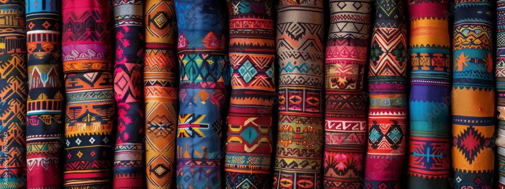 Patterns inspired by Bhutanese textiles, known for their vibrant colors ...