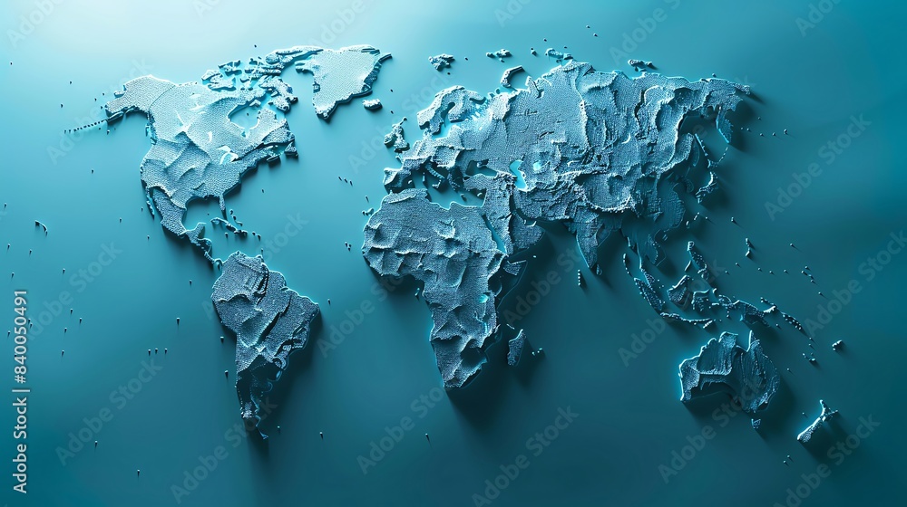 Expand your horizons with detailed 3D renderings of world maps ...