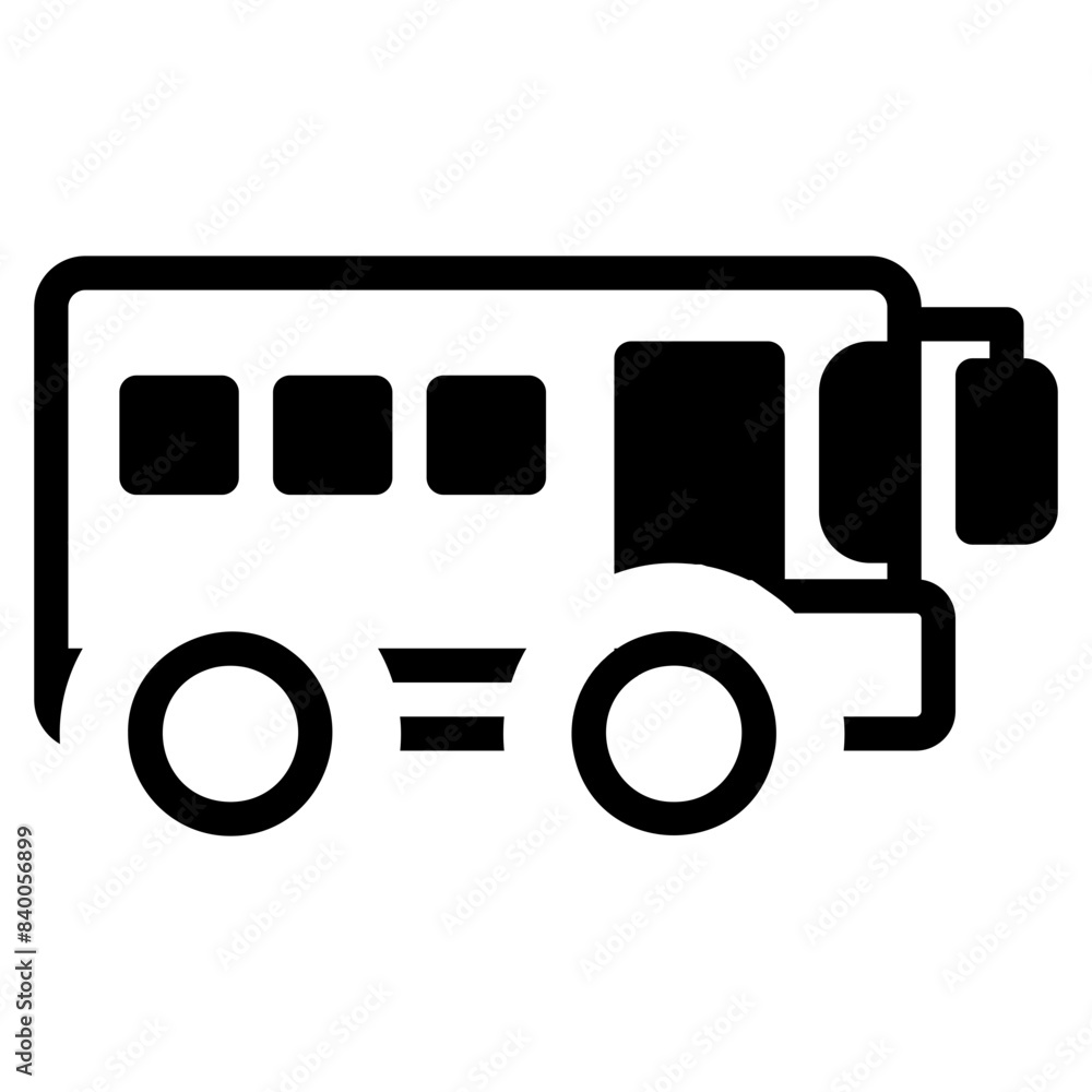 Bus solid icon symbol sign from modern public service collection in ...