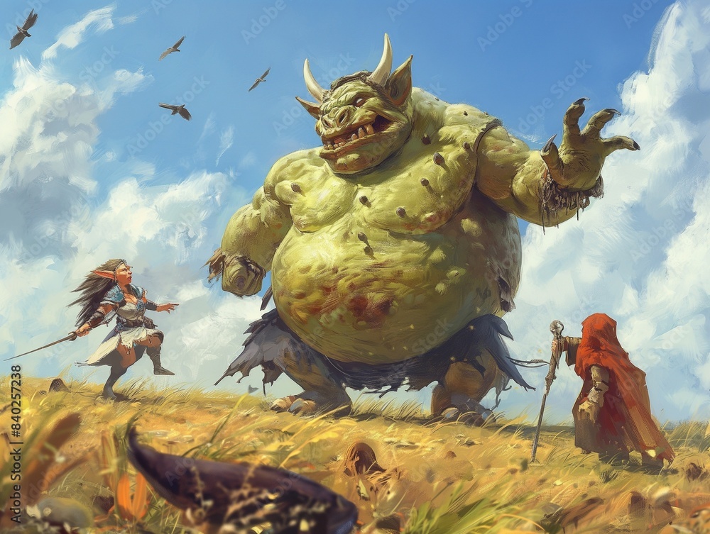 ogre fight Stock Photo | Adobe Stock