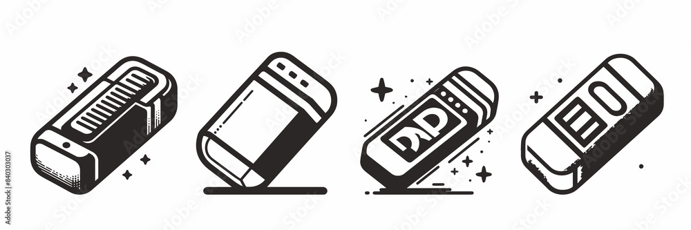 Eraser icon in trendy flat style isolated on white background. Eraser ...