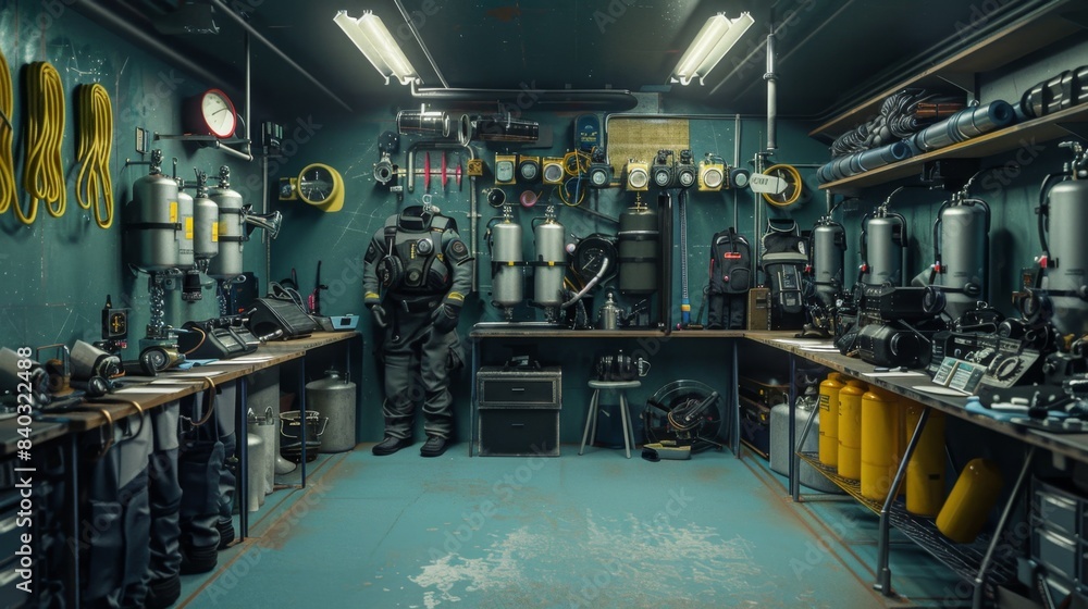 Exploring the Depths Dive Prep Room with Blank Business Cards Diving ...