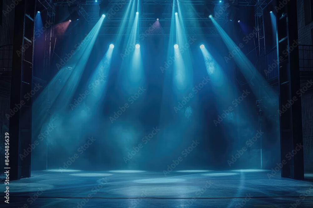 Artistic performances stage light background with spotlight illuminated ...