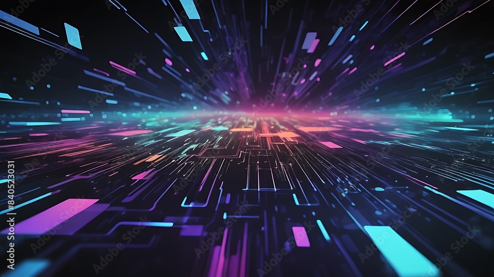 abstract digital background with technological, modernity, data nodes ...