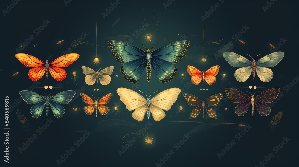 Molting transformation flat design top view metamorphosis theme ...