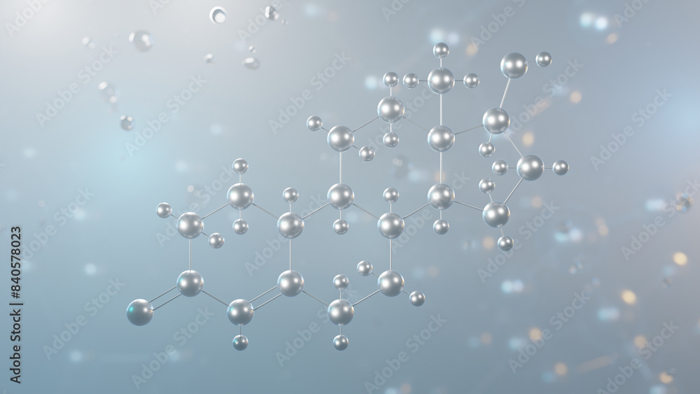 nandrolone molecular structure, 3d model molecule, 19-nortestosterone ...