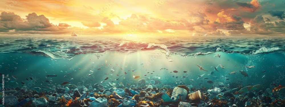 Seawater pollution, serious ocean pollution, marine garbage, World ...