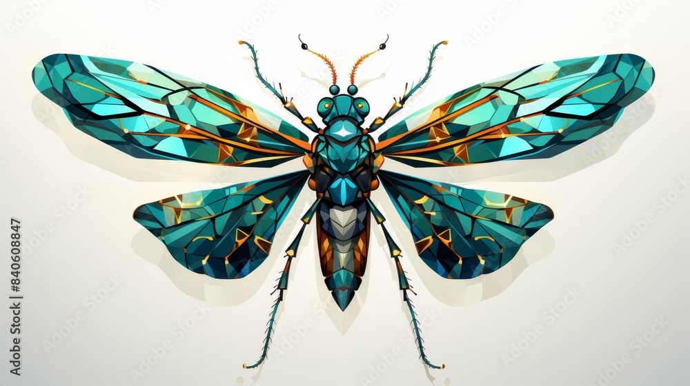 Thorax insect anatomy flat design side view nature theme cartoon ...