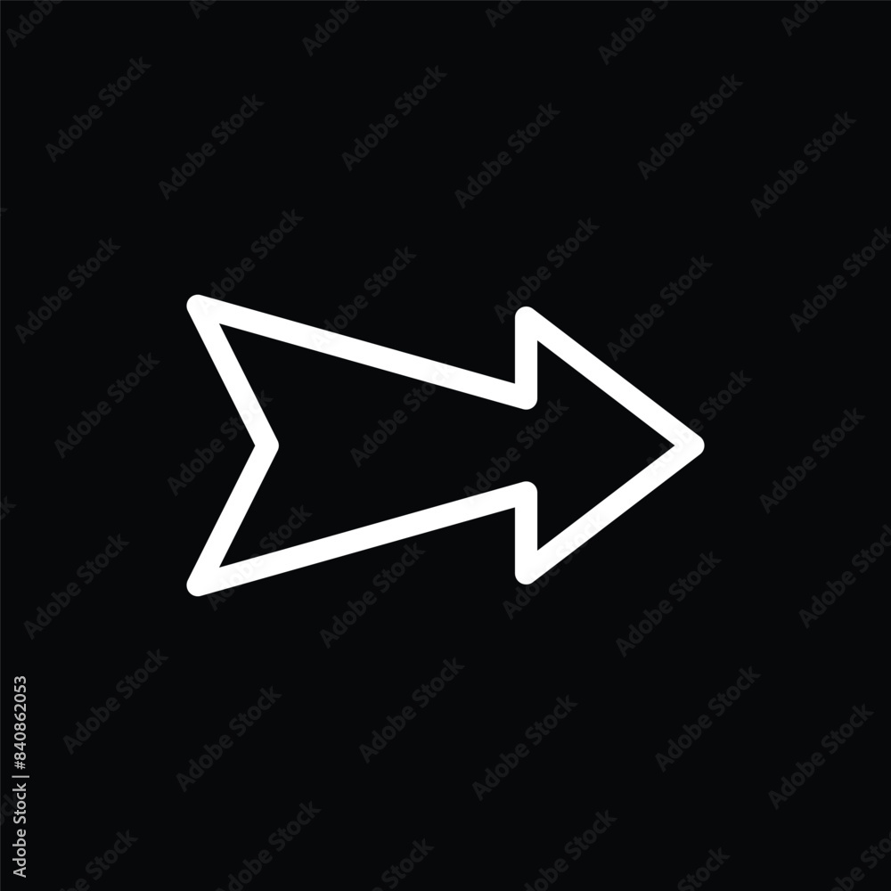 white arrow icon, white arrow isolated on different color background. direction symbol ...