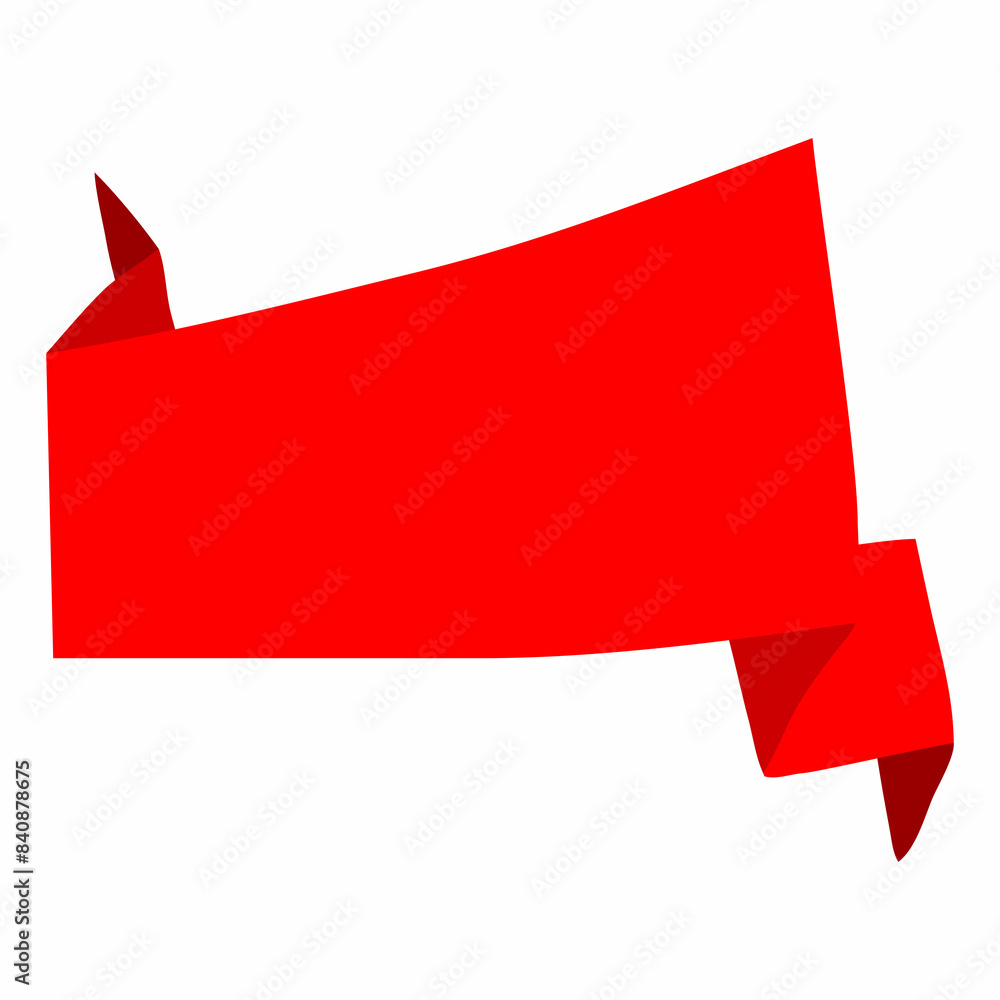 Banner Vector Red ribon vector. Red band banner icon. Certificate ...