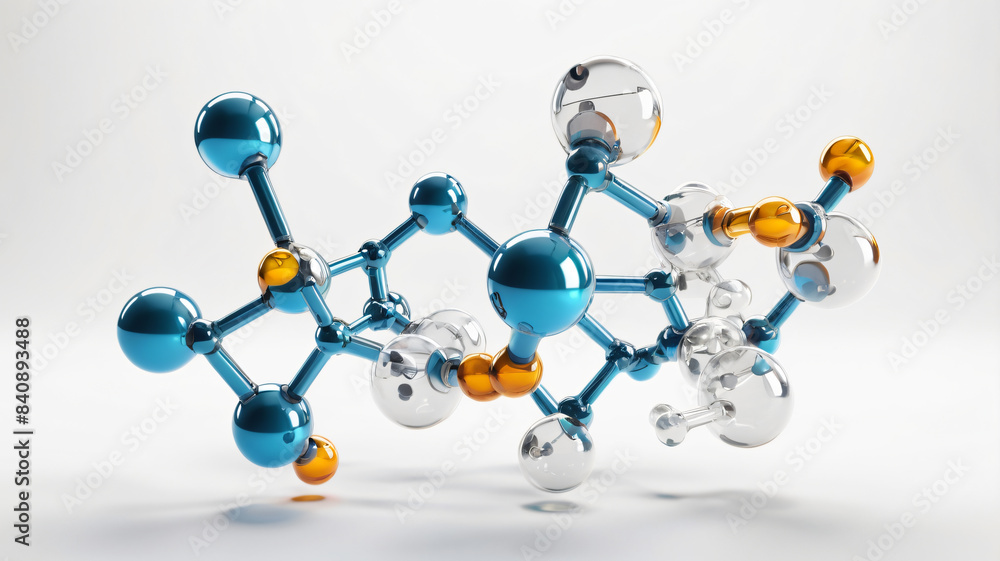 3d chemical molecule white background Stock Illustration | Adobe Stock