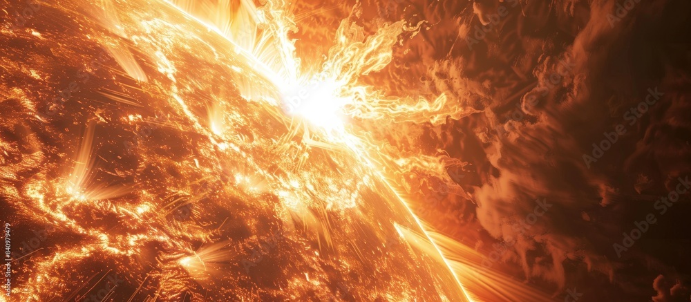 Stunning Close-Up of the Sun's Fiery Surface with Solar Flares and ...