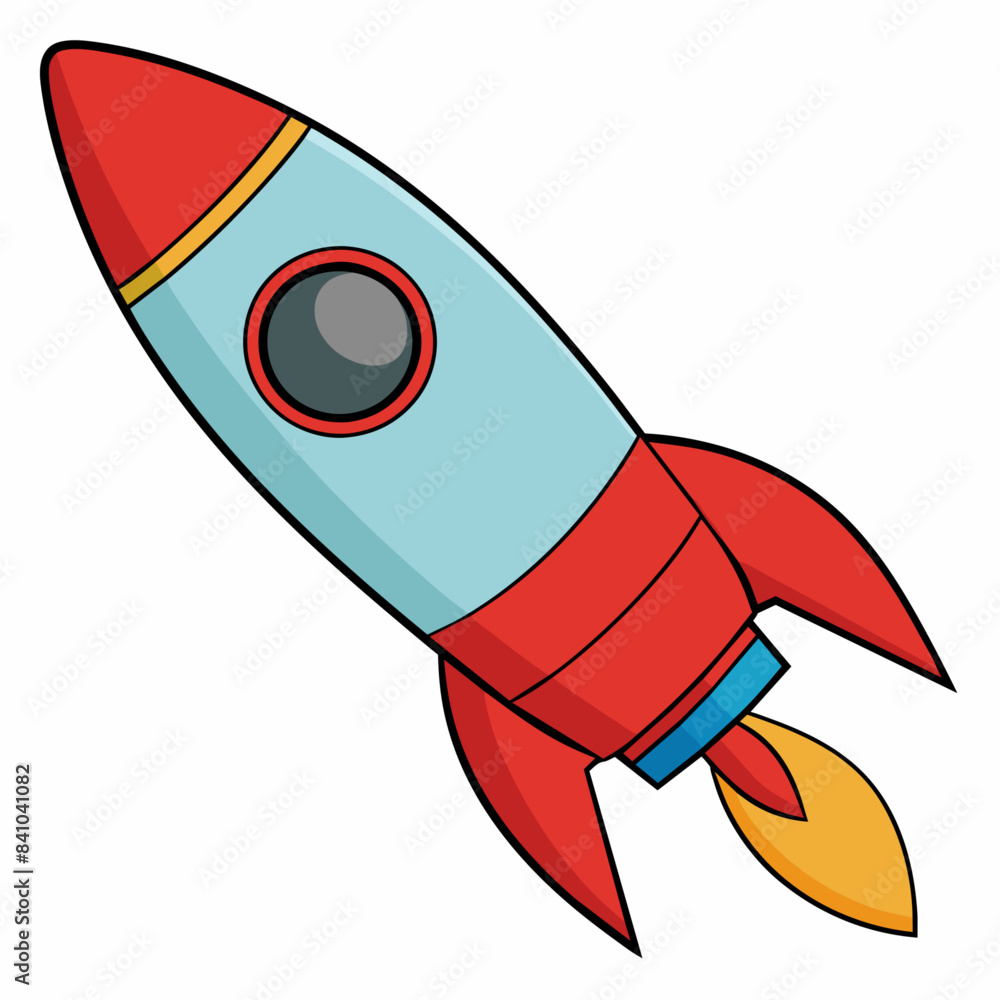 Rocket cartoon vector clipart Illustration Stock Vector | Adobe Stock
