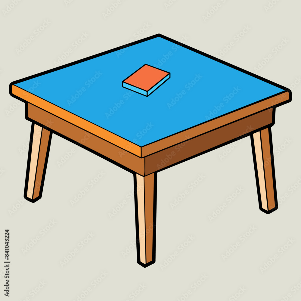 Table cartoon vector clipart Illustration Stock Vector | Adobe Stock