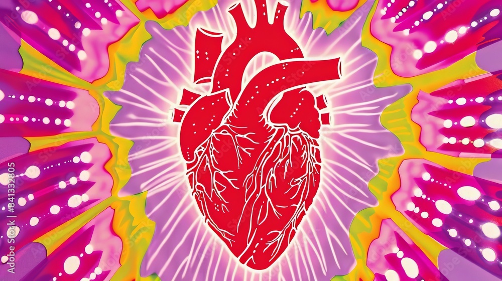Стоковая иллюстрация «Heart attack. A myocardial infarction MI occurs ...