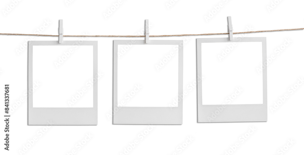 Vintage Polaroid, instant photo frame isolated in transparent PNG ...