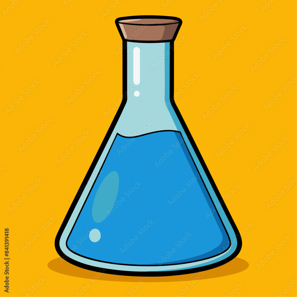 Lab flask cartoon vector clipart Illustration Stock Vector | Adobe Stock