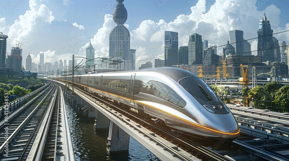 High-speed train network interface, visualizing the seamless ...