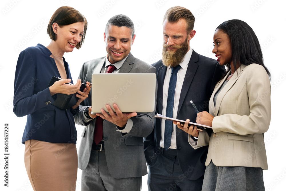 Png business team working together sticker, transparent background ...