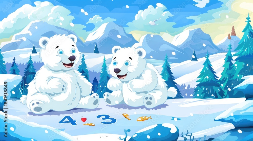Join me in counting the polar bears together and marking the right ...