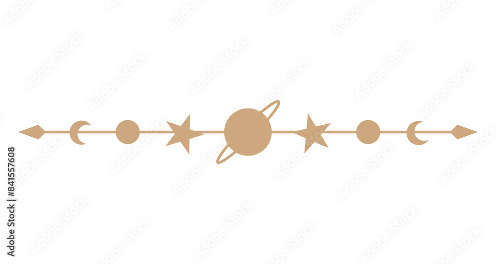 Star divider png stickers, aesthetic gold collage element on ...