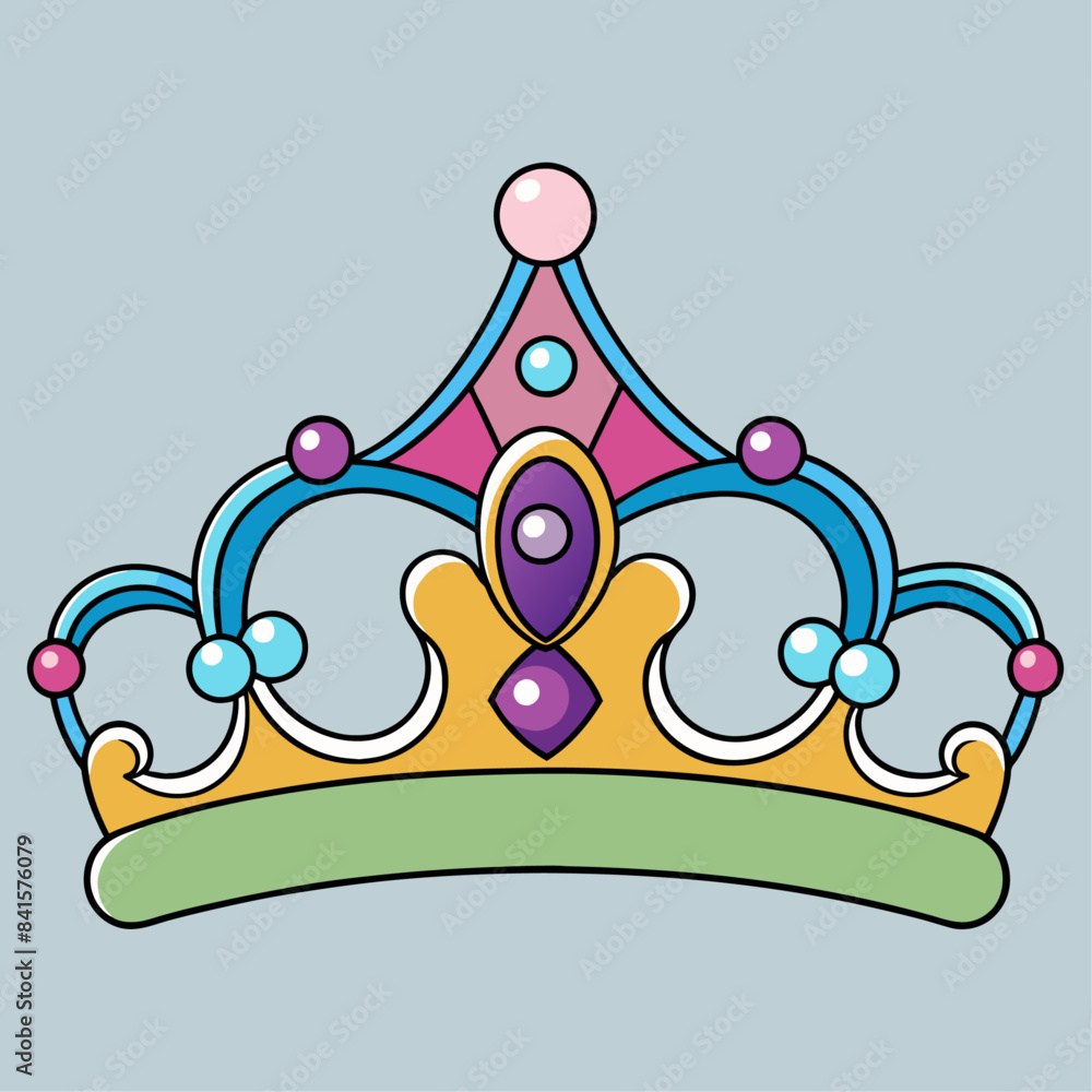 Tiara cartoon vector clipart Illustration Stock Vector | Adobe Stock
