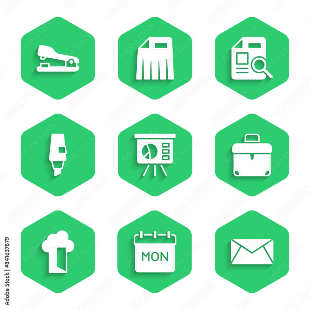 Vector de Stock Set Board with graph, Calendar, Mail and e-mail ...