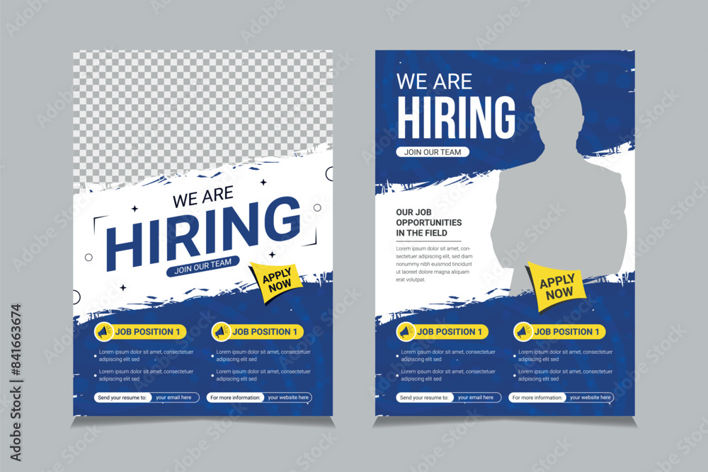 We Are Hiring Flyer Templates, we are Hiring job Poster Design, Job ...