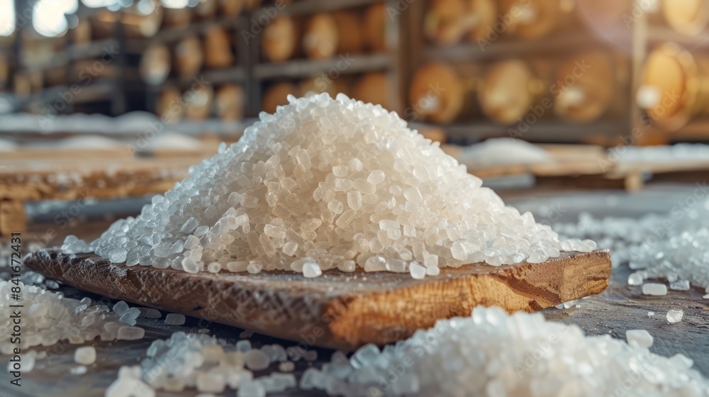 Sea Salt Harvest: Pile of Raw Brine Salt from Traditional Industry Farm ...
