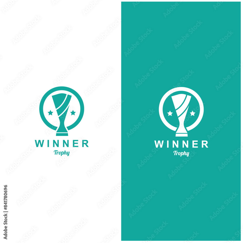 trophy logo vector design trophy logo for tournament winners and ...