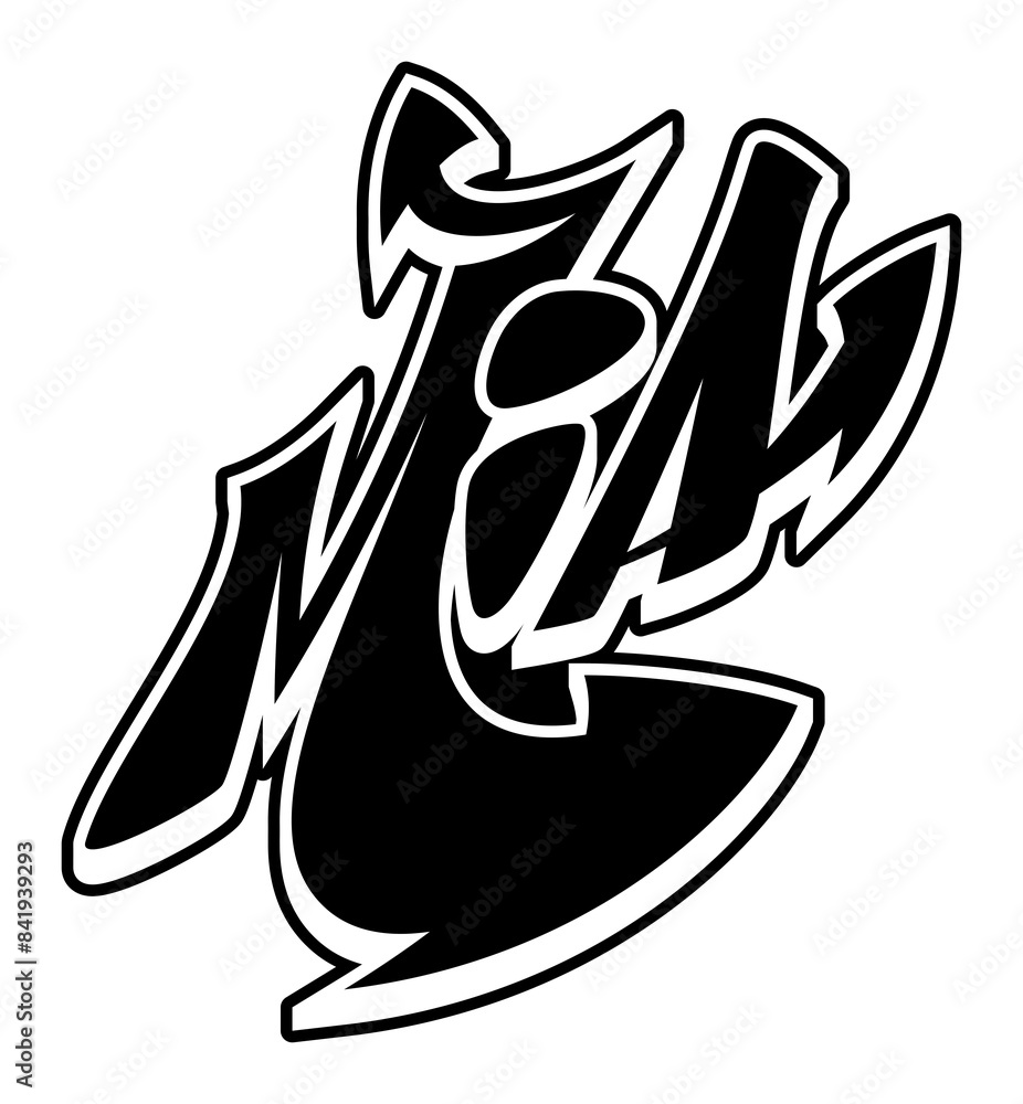 MIA Graffiti Name, street art urban tag style font, clear transparent ...