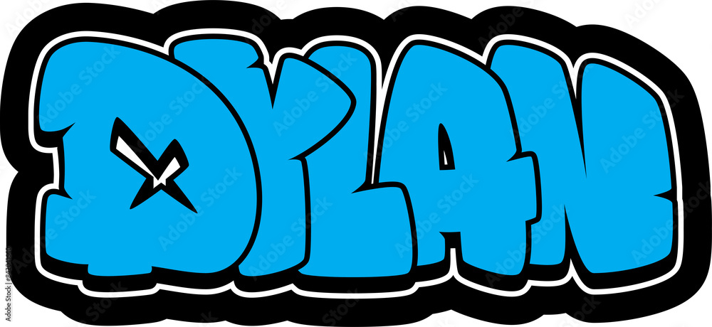 DYLAN Graffiti Name, street art urban tag style font, clear transparent ...