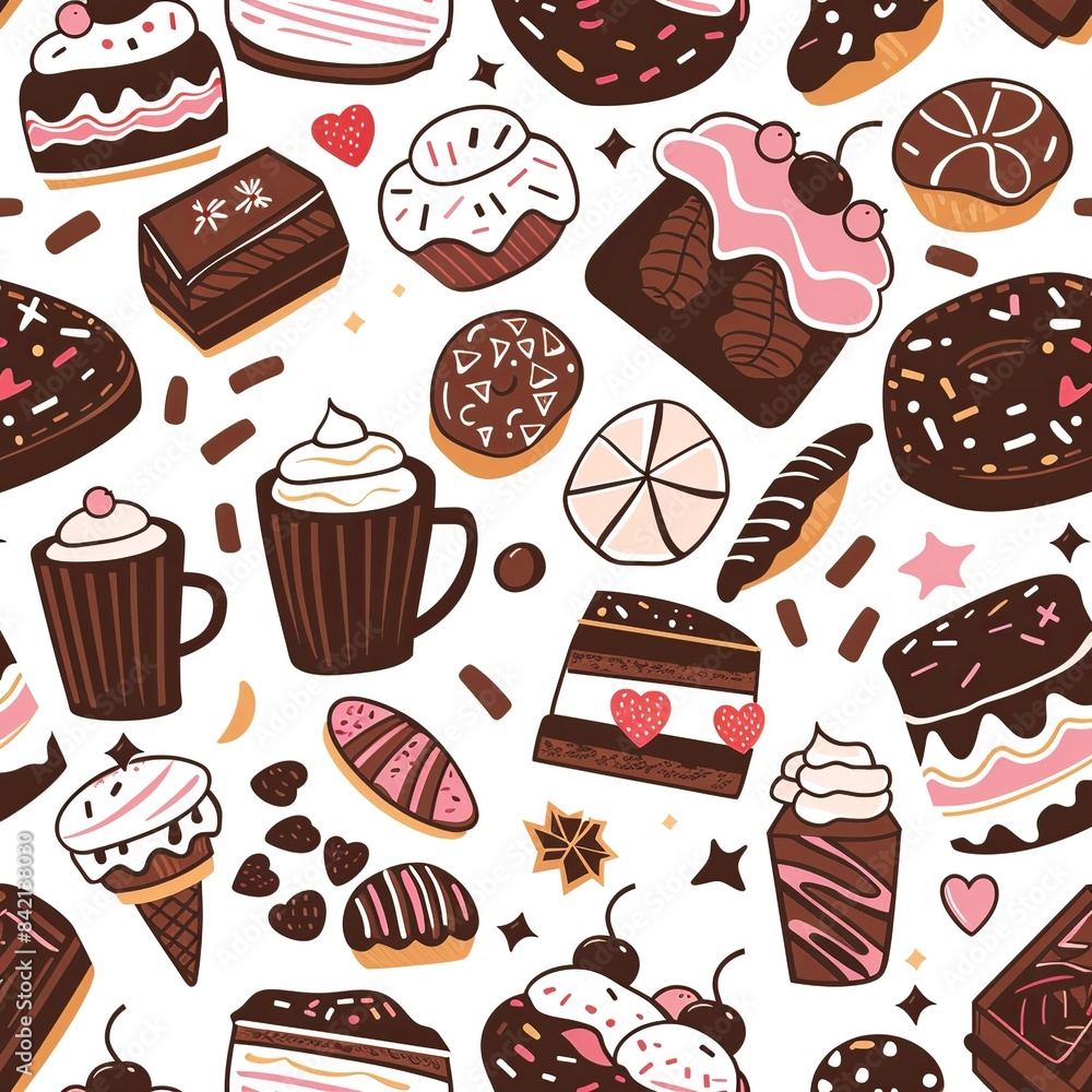 Chocolate-themed vector background with rich textures and patterns ...