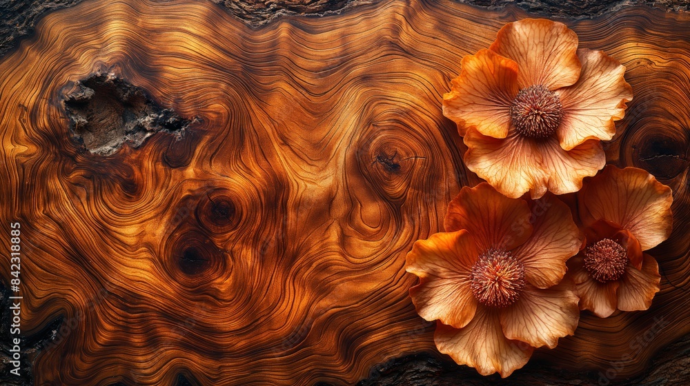 Natural Beauty Unveiled: Detailed Indian Fig Wood Texture Background in ...