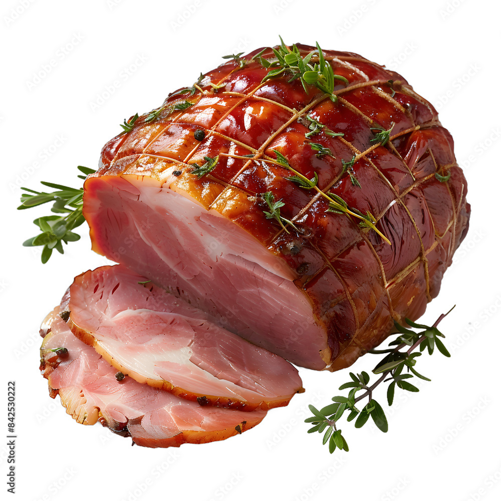 [Transparent Background PNG]Honey baked ham Stock Illustration | Adobe ...