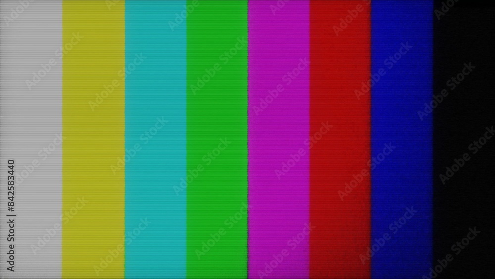 No signal, glitch retro TV screen. Distortion analog TV signal ...