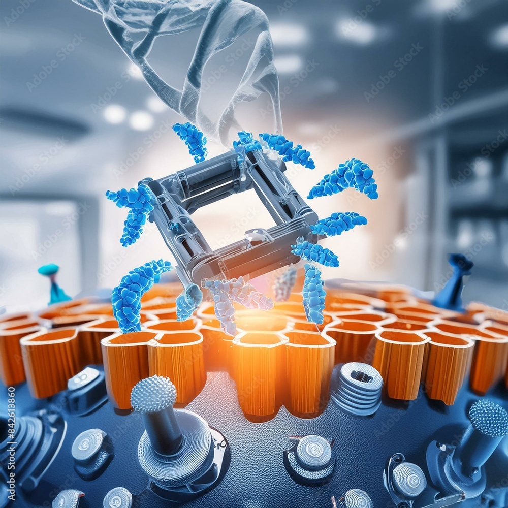 Visualization of CAR T-cell therapy illustrating genetically engineered ...